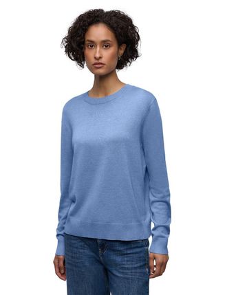 Street One Basic Pullover Bonnet Blue Mel. 46