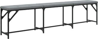 vidaXL Vidaxl - Essbank Hellgrau 186x32x45 cm Stahl und Stoff