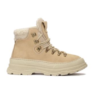 Kazar Schn&uuml;r-Nubuk-Stiefel - - Shoes - Herren - Beige - 44 EU