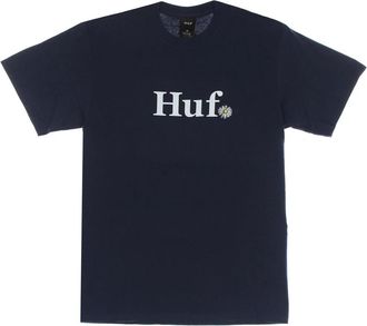 HUF Navy In Bloom Tee Kurzarm - - Tops - Herren - Blau - S
