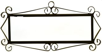 Generic Spanisch 7,5 cm x 3,7 cm abstrakte handbemalte Keramik-Zahlen, Buchstaben, Fliesen und filigrane Metallrahmen (6 Fliesen)