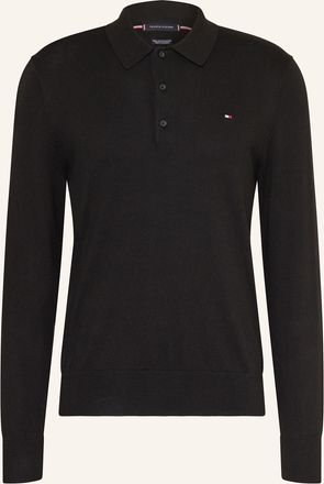 Tommy Hilfiger Strick-Poloshirt schwarz