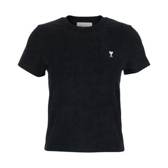 Ami De Coeur Cropped T-Shirt - - Tops - Damen - Schwarzk - XS