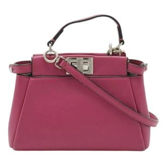 Fendi Pre-owned Peekaboo Leder Mini Bag - - Pre-owned - Damen - Lila - ONE SIZE