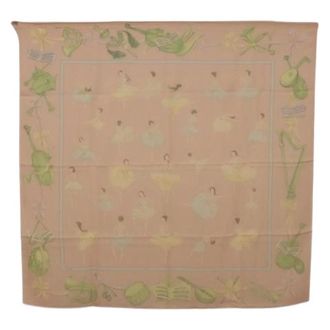 Herm&egrave;s Pre-owned Vintage Silk Scarf - Femme - Pre-owned - Rose - Taille: ONE Size