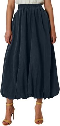 Generic Jupe Longue Bleu Roi Midi Trapèze Fluide Élastique Intégré Ronde Culottes Sequins Élégantes Ceremonie Soleil Minijupe Patchwork des Godets Princesse P