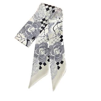 Generico Écharpe en soie pour femme, accessoire de cheveux et sac à main rose pour lété, Color1, taille unique