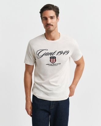 GANT Herren Script Graphic T-Shirt (XXXL) CREAM