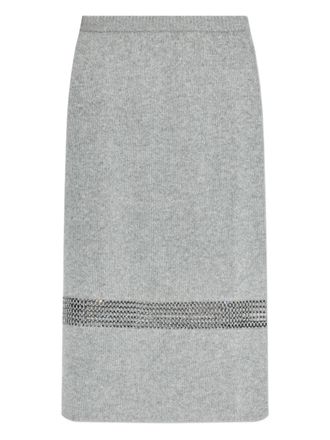 Fabiana Filippi sequins-embellished pencil midi skirt - Gris
