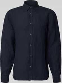 Tiger Of Sweden Regular Fit Leinenhemd mit Kentkragen Modell Spenser