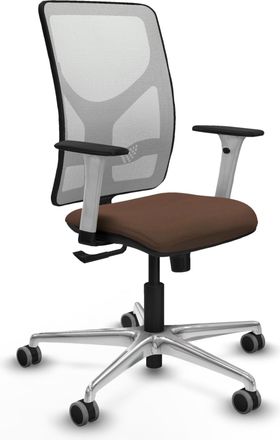 Piqueras y Crespo Stuhl mit Lendenwirbelst&uuml;tze, mit wei&szlig;en und schwarzen Armlehnen, ausgestattet mit 3 Positionen und Schneideschaum, mit Rollen von 65 mm, Parkett, Wei