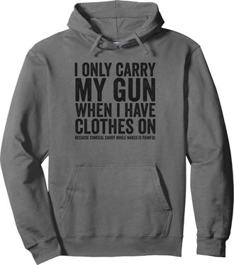 The Salty Veteran I Only Carry My Gun Lustiges Waffenrecht zum Verbergen Pullover Hoodie