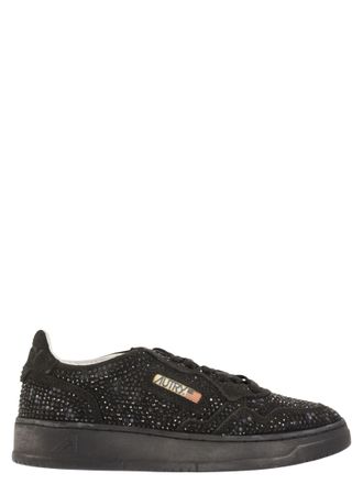 Autry Medalist - Baskets basses en daim avec strass
