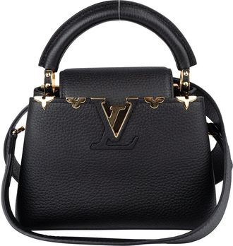 Louis Vuitton Crossbody Bags - Louis Vuitton Taurillon Leather Flower Mini Capuci - Gr. unisize - in Schwarz - f&uuml;r Damen