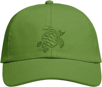 Vilebrequin unisex, Accessoires, Vert, Taille: ONE Size Casquette Unie Broderie Tortue