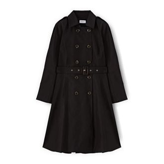 Motivi Trenchcoat aus Baumwoll-Drillmix mit Doppelg&uuml;rtel - - Coats - Damen - Schwarzk - XS
