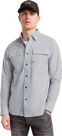G-Star G-Star Herren CPO Regular Hemd, Mehrfarben (ash Blue/Milk Oxford D23583-C895-G781), XXL