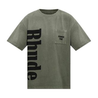 Rhude Logo Pocket Tee - - Tops - Herren - Gr&uuml;n - M