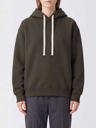 Jil Sander Sweat &agrave; capuche en coton coupe d&eacute;contract&eacute;e avec logo contrastant
