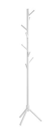 Haku Möbel Garderobenständer weiß, Massivholz - Maße: H 174 cm x Ø 43 cm, Style: Traditional