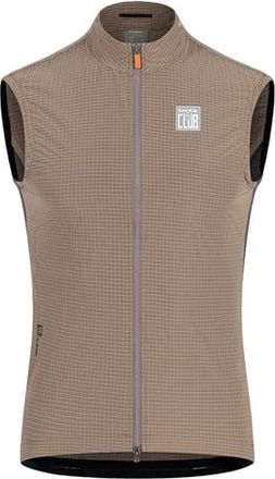 Santic Gilet de v&eacute;lo pour homme et femme - Gilet de course sans manches - Gilet coupe-vent, marron, L