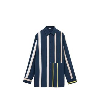 Loewe Chemise en popeline de coton &agrave; patchwork ray&eacute;s