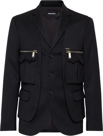 Dsquared2 veste à simple boutonnage - Noir