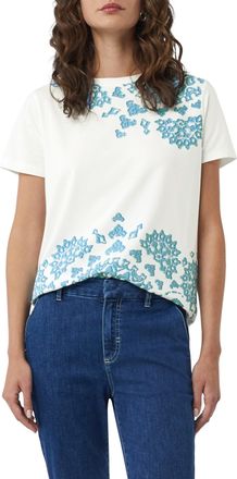 Comma T-Shirt aus Baumwollmix mit Artwork