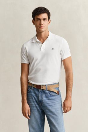 GANT Herren Slim Fit Archive Shield Piqu&eacute; Poloshirt (XXXL) Wei&szlig;