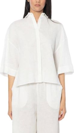 Max Mara Femme, Blouses et Chemises, Blanc, Taille: 40 FR Chemises