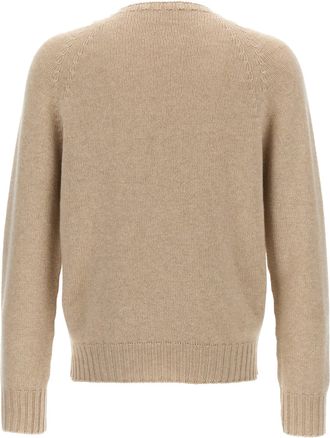 Maryya Wool Blend Crewneck Sweater - Beige