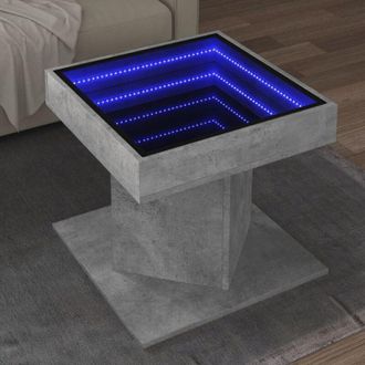 vidaXL LED-Couchtisch Betongrau 50x50x45 cm Holzwerkstoff - Vidaxl