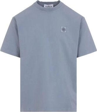 Stone Island Homme, Tops, Bleu, Taille: M Cotton SS T-Shirt