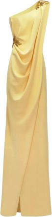 Gemy Maalouf one-shoulder draped maxi dress - Gelb