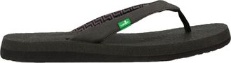 Sanuk Yoga Serenity Damen-Flip-Flops, Yoga-Sandalen mit Memory Foam-Fu&szlig;bett, Schwarz, 39.5 EU