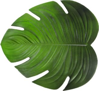 QUINTRA Kreative Eva-Blatt-Tischset, Simulation Schildkr&ouml;tenr&uuml;ckenblatt, rutschfeste Isoliermatte, gro&szlig;e Blatt-Western-Lebensmittelmatte Platzdeckchen T&uuml;rkis 