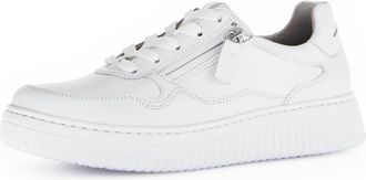 Gabor Damen Low-Top Sneaker, Frauen Halbschuhe,straßenschuhe,Strassenschuhe,Sportschuhe,Freizeitschuhe,Turnschuhe,Weiss/Argento,39 EU / 6 UK