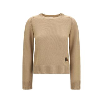 Burberry Logo-patch Round-neck Sweater