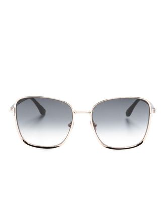 Tom Ford Eyewear Eckige Sonnenbrille im Oversized-Look - Schwarz