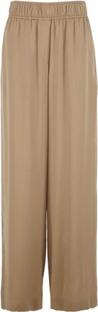 Brunello Cucinelli Femme, Pantalons, Beige, Taille: 42 FR Pantalon large en soie