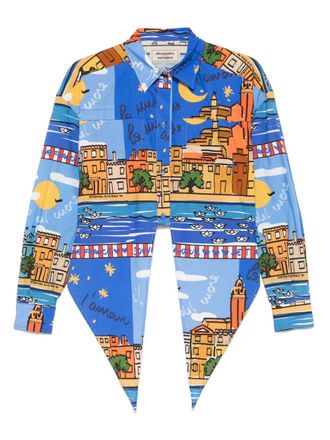 Alessandro Enriquez chemise en coton - Bleu