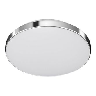 Telefunken Plafonnier led &agrave; d&eacute;tecteur newa, 16 w, 1500 lm, IP44, blanc-chrome, plastique-m&eacute;tal, &oslash; 29 cm