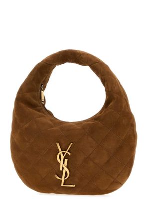 Saint Laurent Womens Brown Suede Icarino Shoulder Bag Orangecaramelcogn Borse A Mano
