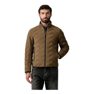 Emporio Armani Doudoune zipp&eacute;e matelass&eacute;e - Homme - Vestes - Brun - Taille: 2XL