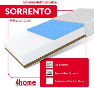 FDM Matratze sorrento 90x200 cm Kaltschaum hr Schaum Polyurethanschaum H2 Kokos H4 11 cm