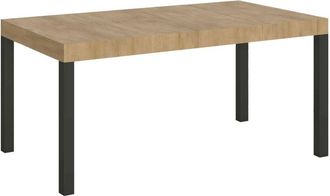 Itamoby Ausziehbarer Tisch 90 x 120/224 cm, Gestell Everyday Premium Eiche Natur Anthrazit