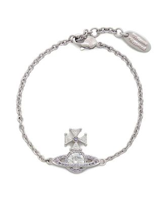 Vivienne Westwood Armband - Delicate Silver-Tone Planet Charm Bracelet - Gr. ONE SIZE - in Mehrfarbig - f&uuml;r Damen