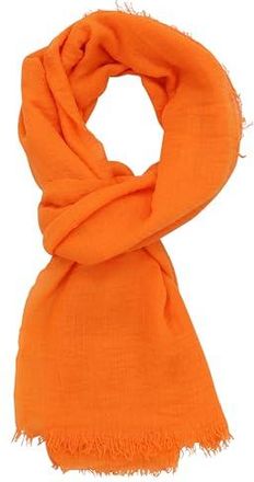 Malito more than fashion malito - Écharpe tendance pour femme en viscose - Écharpe légère - Couleur unie - Foulard fin - Doux et respirant - S604, Orange, 180 x 90