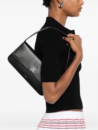 Amiri Logo-Detailed Leather Shoulder Bag - Black