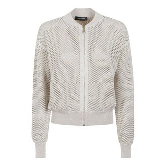 Fabiana Filippi Femme, Vestes, Beige, Taille: 38 FR Cardigan en maille ajour&eacute;e